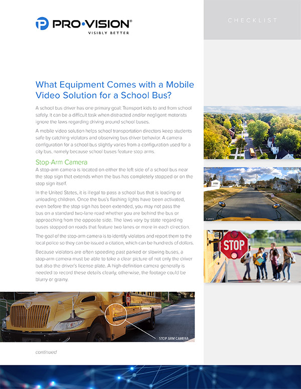 School Transportation Safety Systems | Pro-Vision